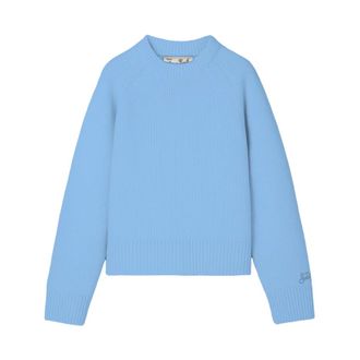 MC2 Saint Barth Oversized Raglan-Strickpullover aus Jersey - - Knitwear - Damen - Blau - S