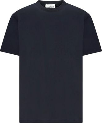 Stone Island Homme, Tops, Bleu, Taille: 2XL T-Shirt