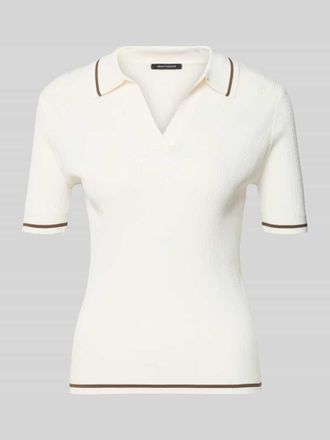 A|X Armani Exchange Strickshirt aus Viskose-Mix mit Polokragen und V-Ausschnitt