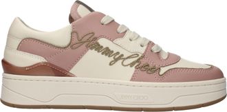 Jimmy Choo London Pinke Leder Low-Top Sneaker
