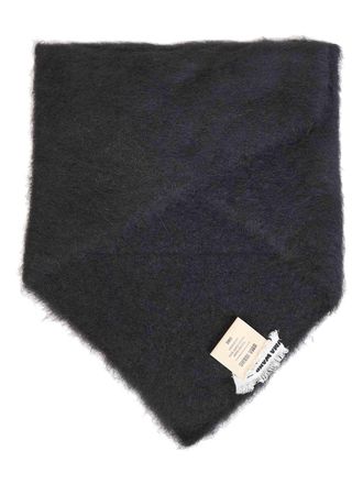 Uma Wang Womens Triangular Scarf Black Alpaca Blend Scarfs