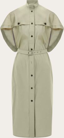 Ferragamo Damen Hemdkleid in Popeline Gr&uuml;n