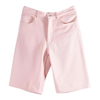 Auralee Silk Nep Denim 5P Wide Shorts - - Shorts - Herren - Rosa - 2XL