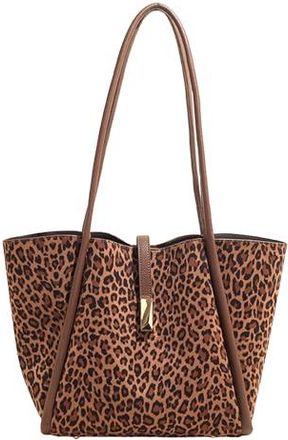 Generic Grand sac &agrave; aisselles en polyur&eacute;thane avec fermeture magn&eacute;tique - Imprim&eacute; l&eacute;opard - Style d&eacute;contract&eacute; - Pour le travail, le bureau, les voyages, le sh