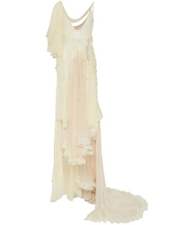 Dsquared2 robe longue à design asymétrique - Blanc