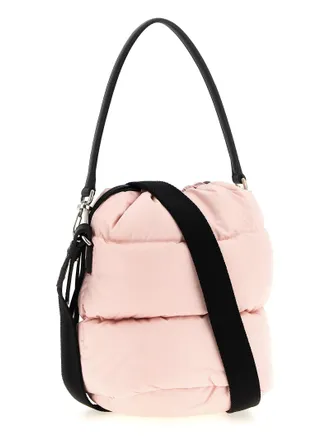 Moncler Womens Caradoc Bucket Bag Pink Polyamide