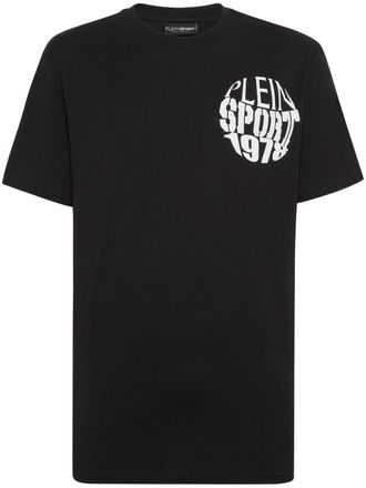 Plein Sport t-shirt en coton &agrave; logo imprim&eacute; - Noir