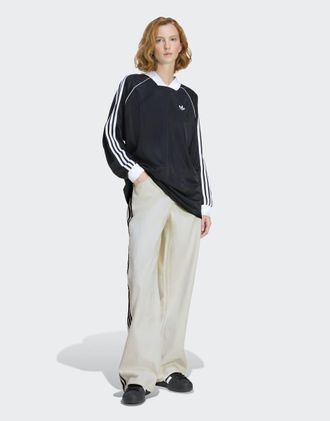 adidas Originals Firebird - Pantalon de surv&ecirc;tement en denim - Blanc nuage
