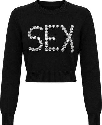 Dolce & Gabbana Pull col rond - Femme - Pulls - Noir - Taille: 38 FR