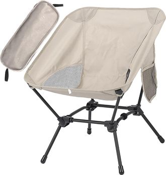 Generic Faltbarer Campingstuhl, Kompakte Tragbare Strandstuhl, Atmungsaktiver Gartenstuhl Mit Seitentasche F&uuml;r Picknick Camping Garten Terrasse Schwimmbad Und