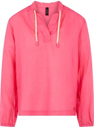 Marc Cain Femme, Blouses et Chemises, Rose, Taille: 40 FR Blouse &agrave; manches longues en ramie l&eacute;g&egrave;re