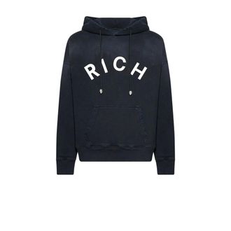John Richmond Homme, Sweatshirts et sweats &agrave; capuche, Noir, Taille: XL Sweat &agrave; capuche logo
