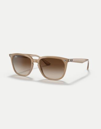Ray-Ban RB4362 - Lunettes de soleil carrées à verres marron - Marron clair