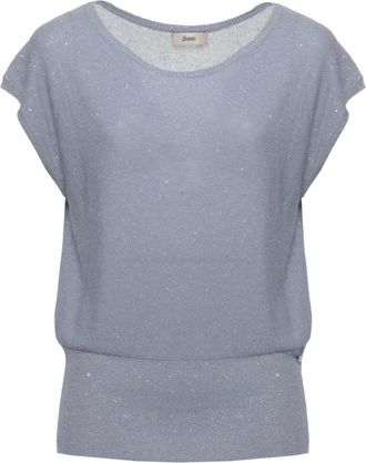 Herno Femme, Pulls, Bleu, Taille: 42 FR Pull en viscose &agrave; sequins brillants