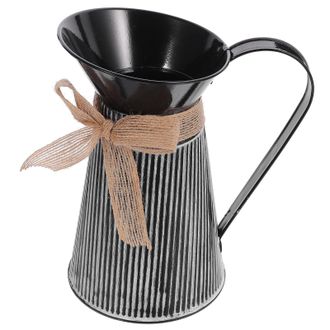 DOITOOL Vintage Blumenk&uuml;bel aus Eisen Rustikaler Metall Blumentopf mit Stabilem Boden f&uuml;r Trockenblumen und Blumenarrangements Dekoration f&uuml;r Garten Wohnung u