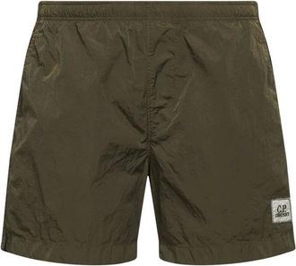 C.P. Company C.p. Company, Homme, Maillots de bain, Vert, Taille: XL Logo Swim Shorts