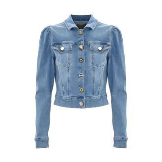 Kocca Kurze Baumwoll-Denim-Jacke mit Taschen - - Jackets - Damen - Blau - M