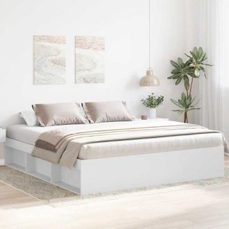 vidaXL Cadre de lit blanc 200x200 cm