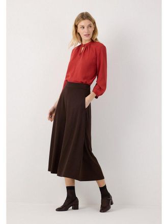 More & More Klassische Bluse edles, lockeres 3/4 Arm Blusenshirt, Materialmix