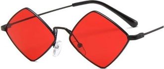 Generic Lunettes De Soleil D&eacute;coration De Vacances For Hommes Et Femmes Lunettes De Soleil En M&eacute;tal For Les D&eacute;placements Domicile-travail(Red)
