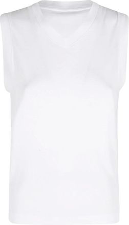 Vince Femme, Tops, Blanc, Taille: 36 FR High V Shell