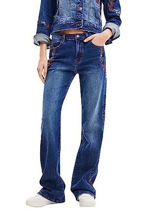 Desigual Denim_cordob Pantalon d&eacute;contract&eacute;, Bleu, 38 Femme