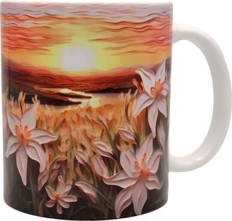 Generic Landschafts-Tasse mit Sonnenuntergang-Landschaft, die ideale Tasse für Ihren perfekten Kaffee, kreative Tasse, einzigartige Tassen für unvergessliche 
