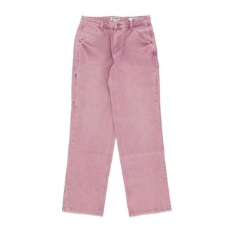Guess Rosa Zimmermann Hose Overdye Stil - - Trousers - Damen - Rosa - W29