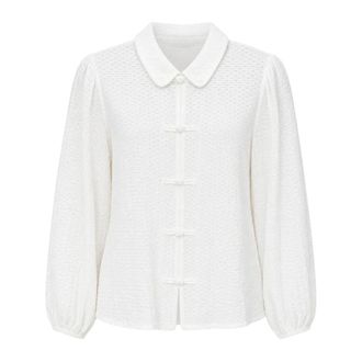 2-Biz 829 Cloud Bluse - - Blouses & Shirts - Damen - Wei&szlig; - 2XL