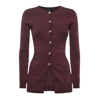 Guess Femme, Pulls, Rouge, Taille: 40 FR Marciano Rib-Knit Cardigan