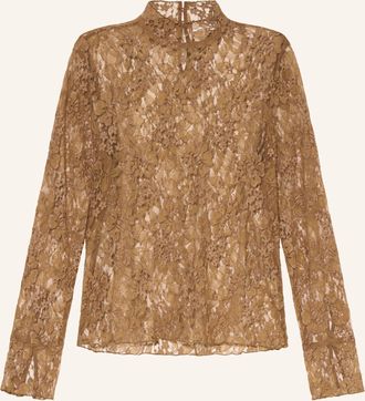 Darling Harbour Darling Harbour Blusenshirt Aus Spitze braun