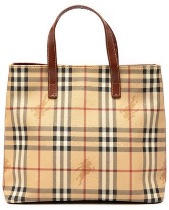 Burberry Shopper - Haymarket Check Coated Canvas Tote - Gr. unisize - in Braun - f&uuml;r Damen