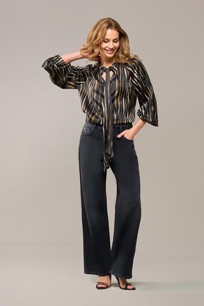 Mart Visser Bluse mit Bension-Print Schwarz / Multi