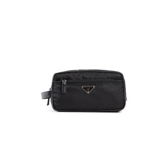 Prada Re-Nylon and Saffiano leather travel pouch
