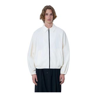 Jacquemus Homme, Vestes, Blanc, Taille: XL Veste Zipp&eacute;e
