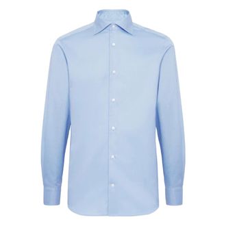 Boggi Milano Homme, Chemises, Bleu, Taille: 3XL Chemise en twill de coton slim fit infroissable Ultimate