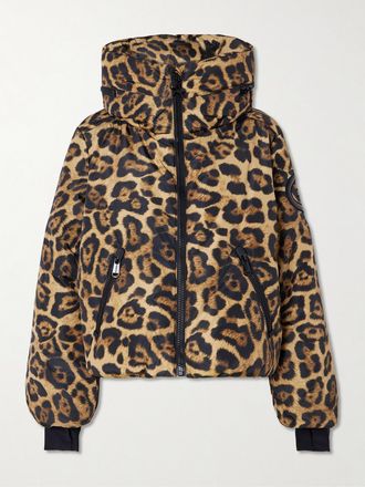 Goldbergh Pantera Wattierte Skijacke Aus Recyceltem Material Mit Leopardenprint, Kapuze Und Daunenfüllung - Animal-Print