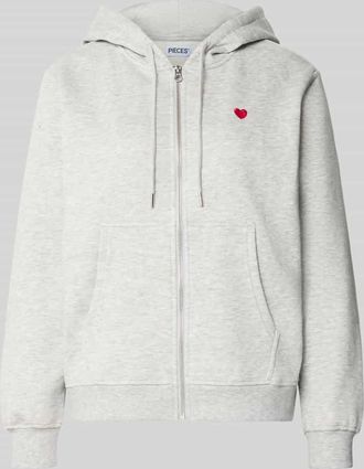 Pieces Relaxed Fit Sweatjacke aus Baumwoll-Mix Modell CHILLI