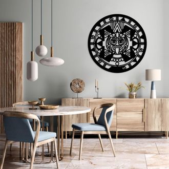 Generic Wandkunst aus Metall, Metalldekor, Dekoration, Vintage-Dekor, Dekoration, Dekoration im indigenen Stil, runde Dekoration, Kunst f&uuml;rs Wohnzimmer (Schwa