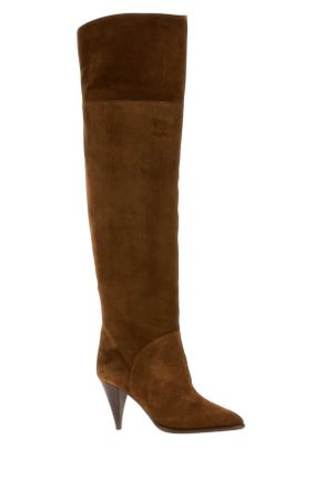 Casadei Womens Brown Suede Boots Sella Stivali