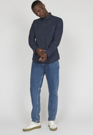 Matinique Langarm - Hemd Gerade Passform navy