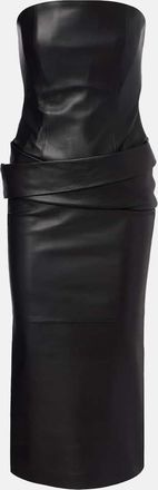 Alex Perry Midikleid aus Leder