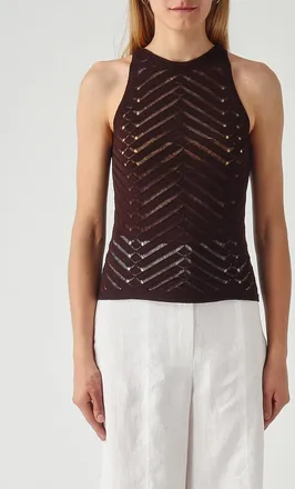 Twinset Top Femme couleur Caf&eacute;
