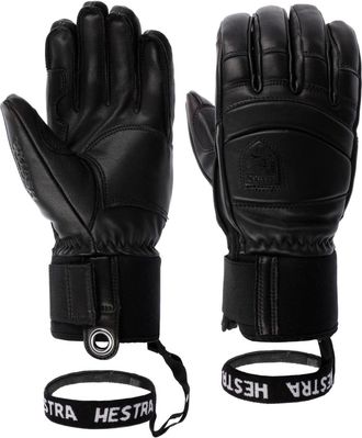 Hestra Fall Line 5-Finger Handschuhe Fingerhandschuhe Lederhandschuhe Herren - mit Futter Winter Herbst-Winter - 10 HS schwarz