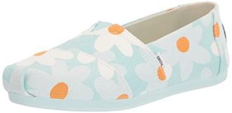Toms Femme Alpargata Print Mocassin Plat, Floral rétro Bleu, 35.5 EU
