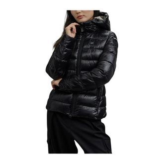 Blauer Parka - - Jackets - Damen - Schwarzk - L
