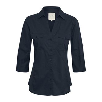 Part Two Dunkelblaues Baumwollhemd Cortniapw Sh - - Blouses & Shirts - Damen - Blau - M