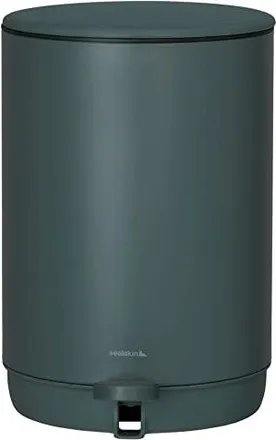 Sealskin Mind Treteimer, Kosmetikeimer Absenkautomatik, Inhalt: 5 Liter, Metall, mit herausnehmbarem Kunststoffeimer, Farbe: Dunkelgrün