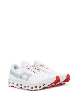 On Running Mens Sneakers Cloudmonster 1 White Recycled Polyester Trainers