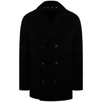 Ben Sherman Schlichter Herren Schwarz Mantel